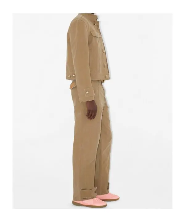 Burberry Logo Embroidered Straight-leg Trousers - Walrus