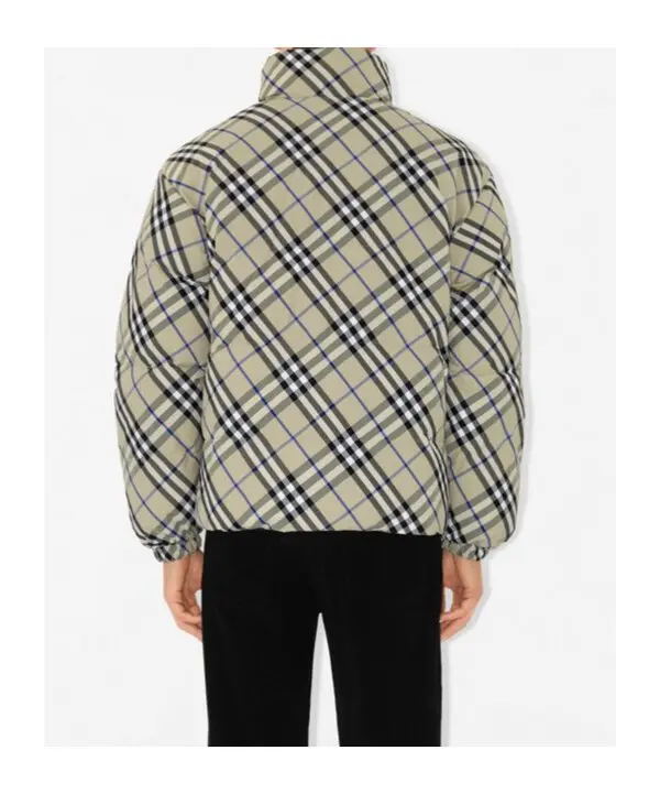 Burberry Reversible Checked Puffer Jacket - Nude
