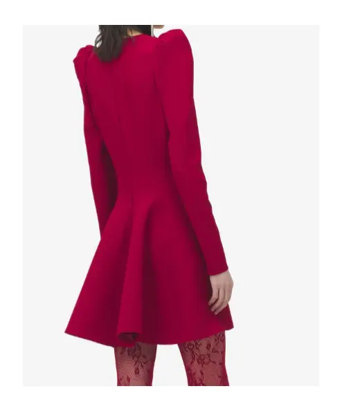 Alexander McQueen Pinched Shoulder Mini Dress