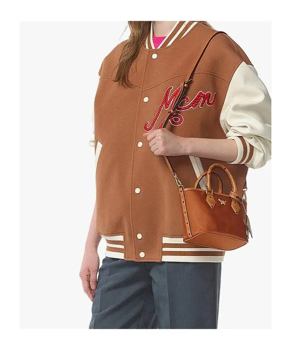 Mcm Aren X-mini Tote Bag - Cognac