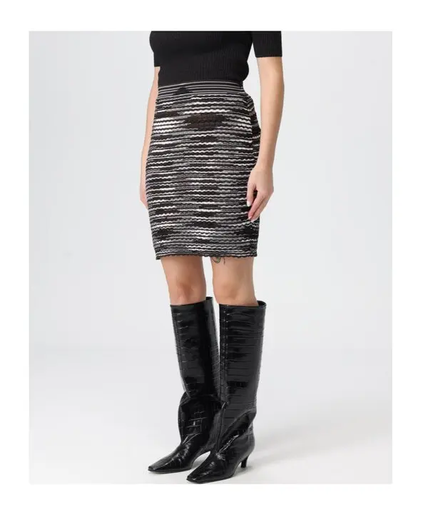 Missoni Striped Ribbed Knit Skirt