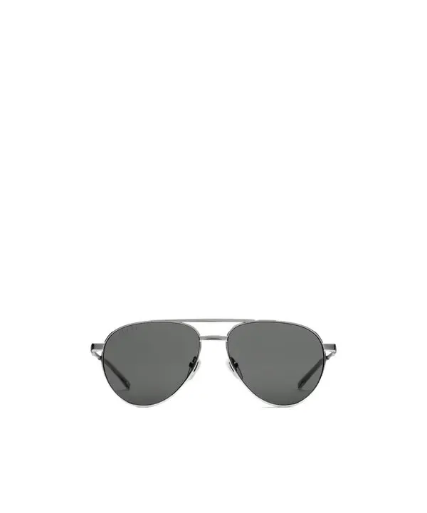 Gucci Aviator Frame Sunglasses - Gray