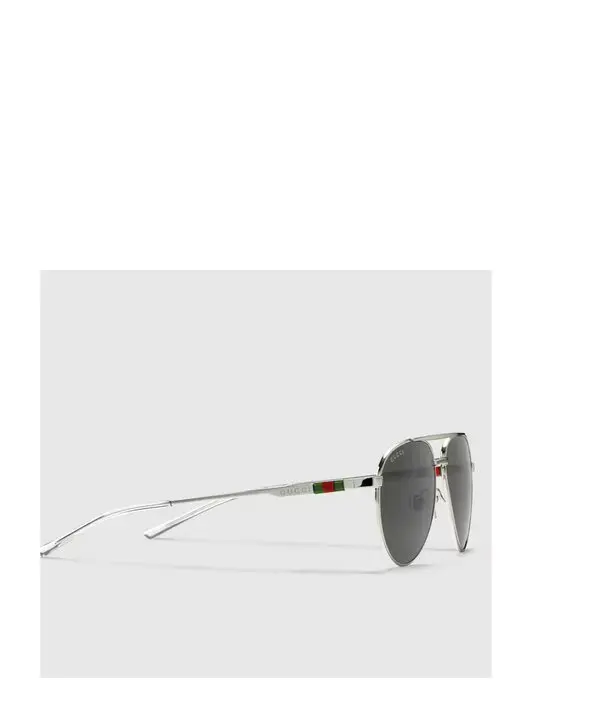 Gucci Aviator Frame Sunglasses - Gray