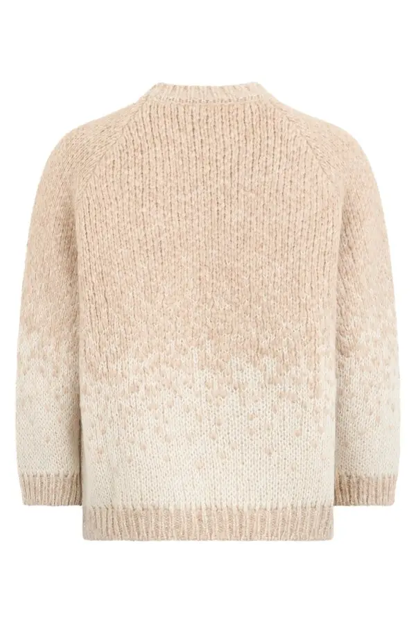 Peserico Oversized Crew-neck Knitted Sweater - Nude