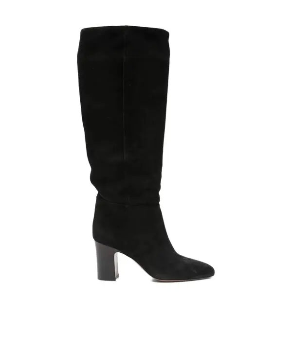 Paris Texas Suede Leather Block-heel Boots
