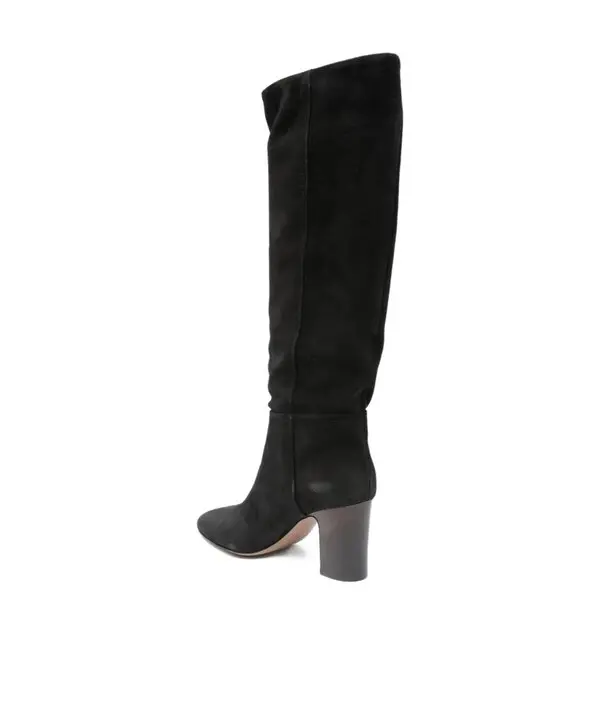 Paris Texas Suede Leather Block-heel Boots