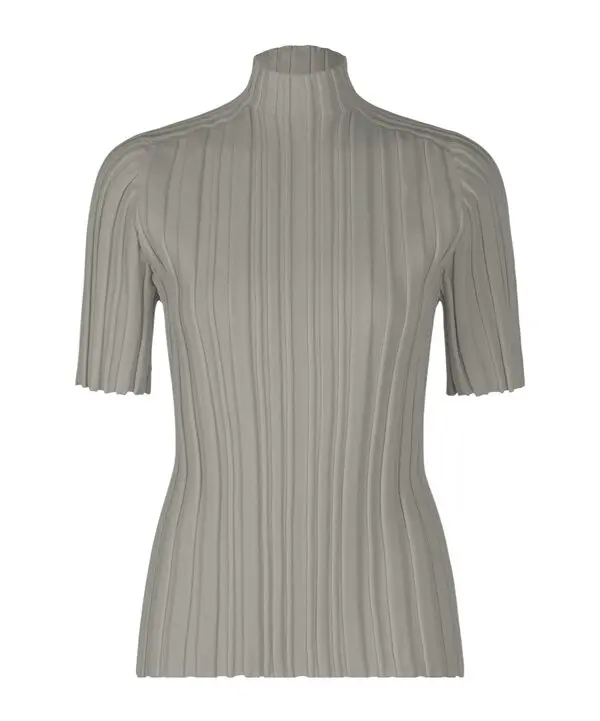 PLEATS PLEASE BY ISSEY MIYAKE Ribbed Knit Turtleneck Sweater