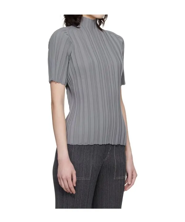 PLEATS PLEASE BY ISSEY MIYAKE Ribbed Knit Turtleneck Sweater