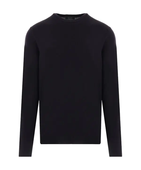 ZANONE Crew Neck Knitted Jumper - Black