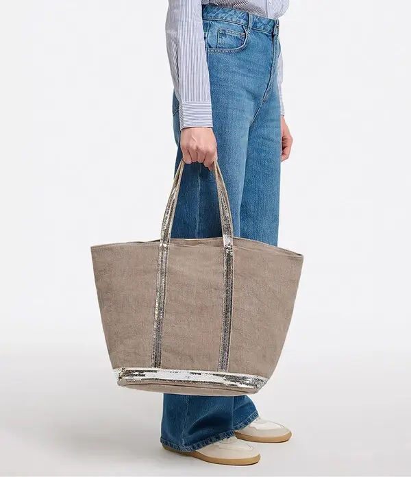 Vanessa Bruno Cabas Tote Bag With Sequins - Gray