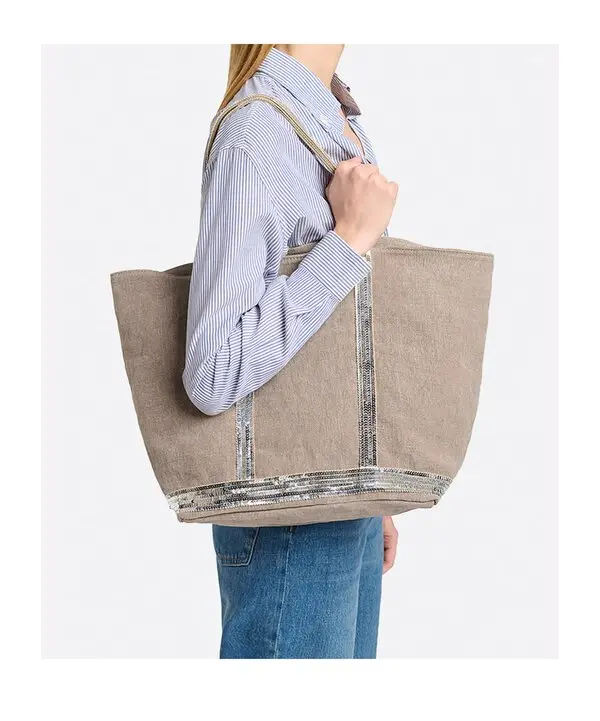 Vanessa Bruno Cabas Tote Bag With Sequins - Gray