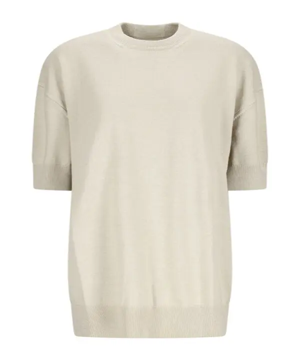 JIL SANDER Round Neck Knitted T-shirt