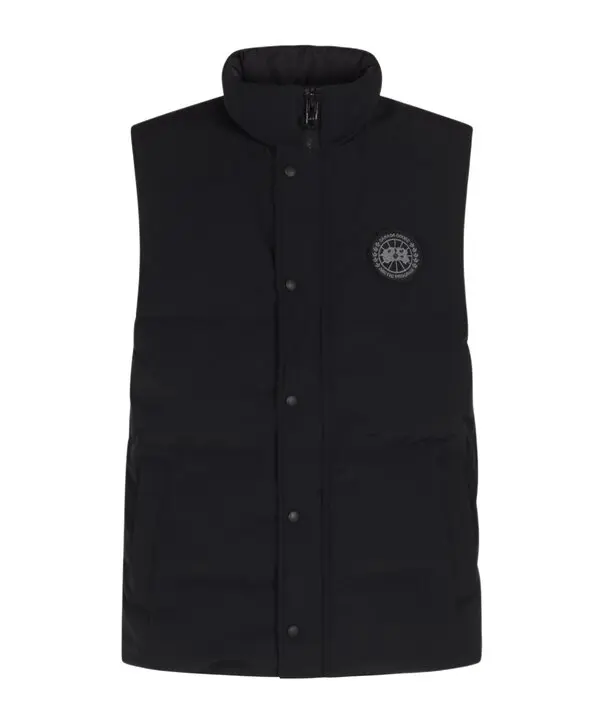 Canada Goose Sleeveless Quilted Vest With Logo Patch - Black
