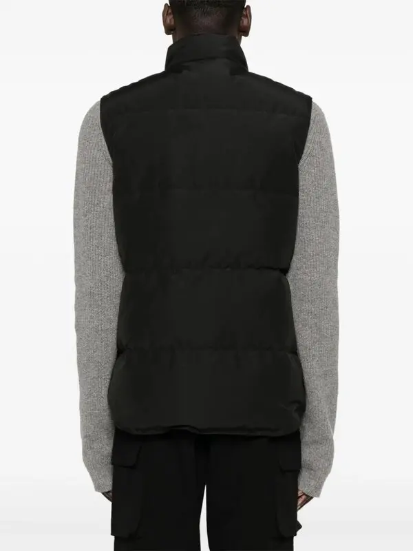 Canada Goose Sleeveless Quilted Vest With Logo Patch - Black