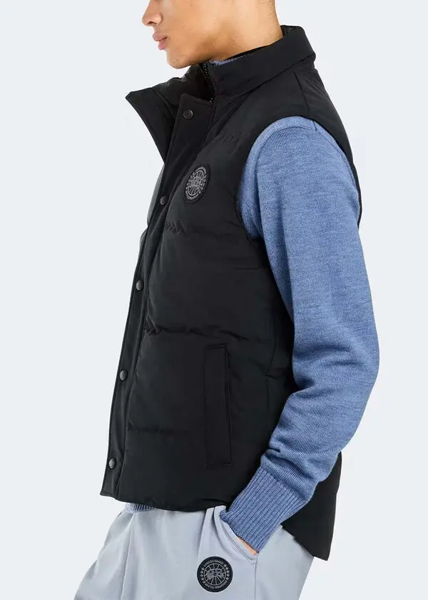 Canada Goose Sleeveless Quilted Vest With Logo Patch - Black