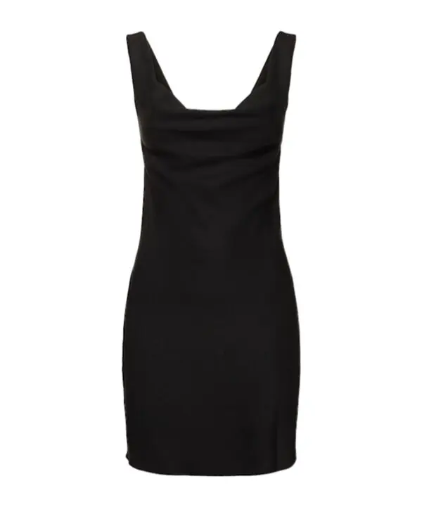 ST. AGNI A Mini Dress With Pleats - Black
