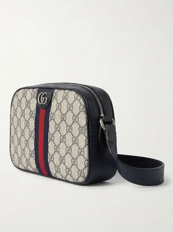 Gucci Ophidia Gg Monogram Shoulder Bag - Beige/blue