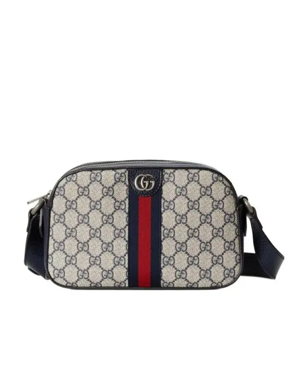 Gucci Ophidia Gg Monogram Shoulder Bag - Beige/blue
