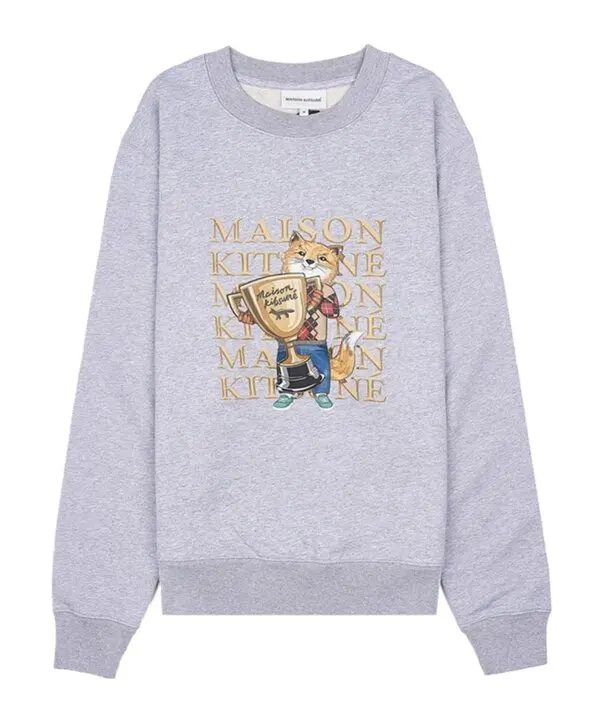 Maison Kitsuné Long-sleeved Sweater - White