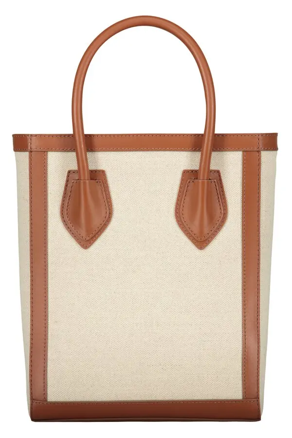 Balmain Logo Mini Tote Bag - Nude