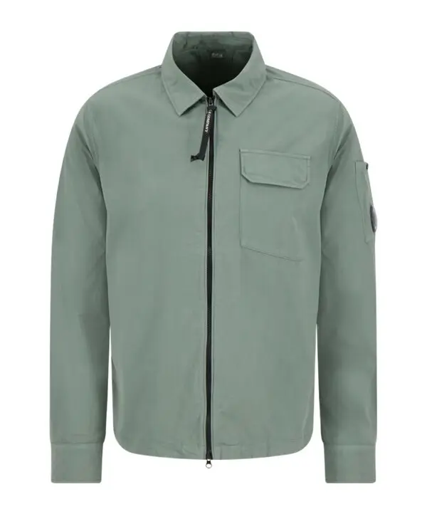 C.P. COMPANY Zipped Overshirt Jacket - Gray