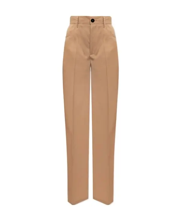 JIL SANDER High Waist Straight Leg Trousers - Nude