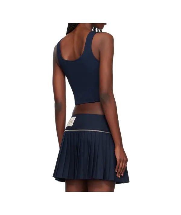 Off-White Corset Top With Zip Closure