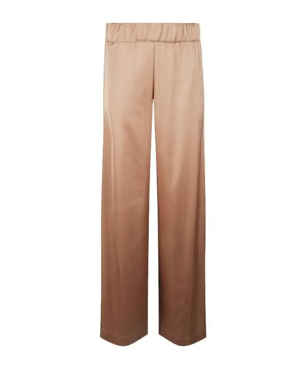 D.exterior Elastic Waist Casual Pants - Brown