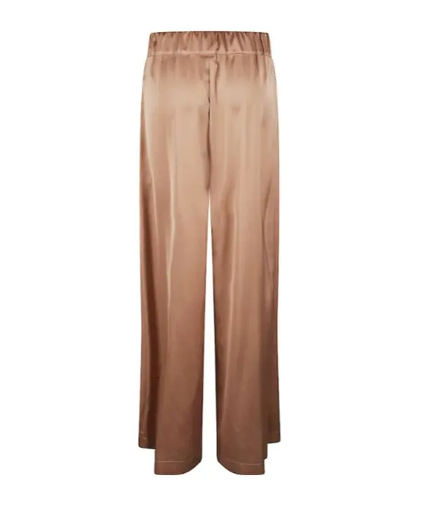D.exterior Elastic Waist Casual Pants - Brown