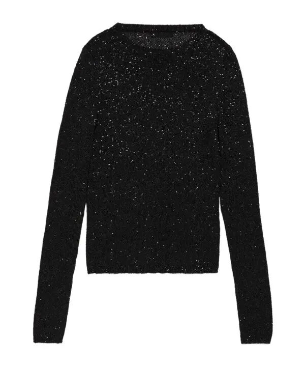 Balenciaga Sequined Long-sleeve Top