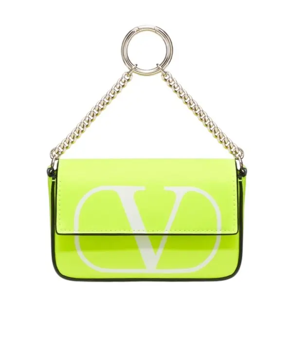 Valentino Garavani Vlogo Fluorescent Clutch - Yellow