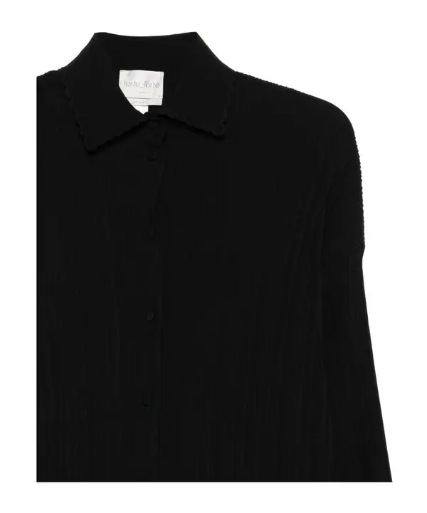 FORTE_FORTE Long Sleeve Shirt With Pleats