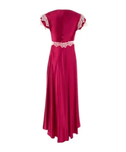 Alberta Ferretti Lace Trim Maxi Dress