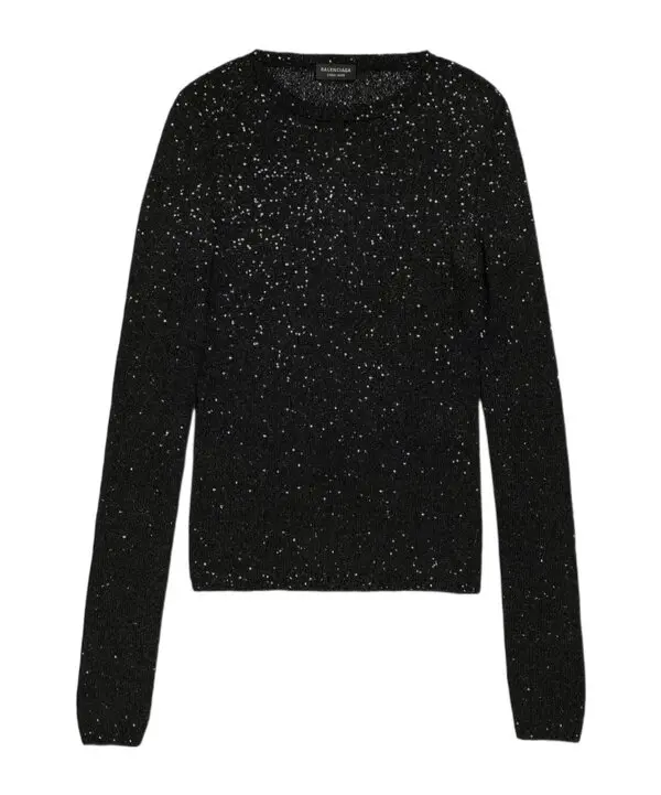 Balenciaga Sequined Round Neck Sweater