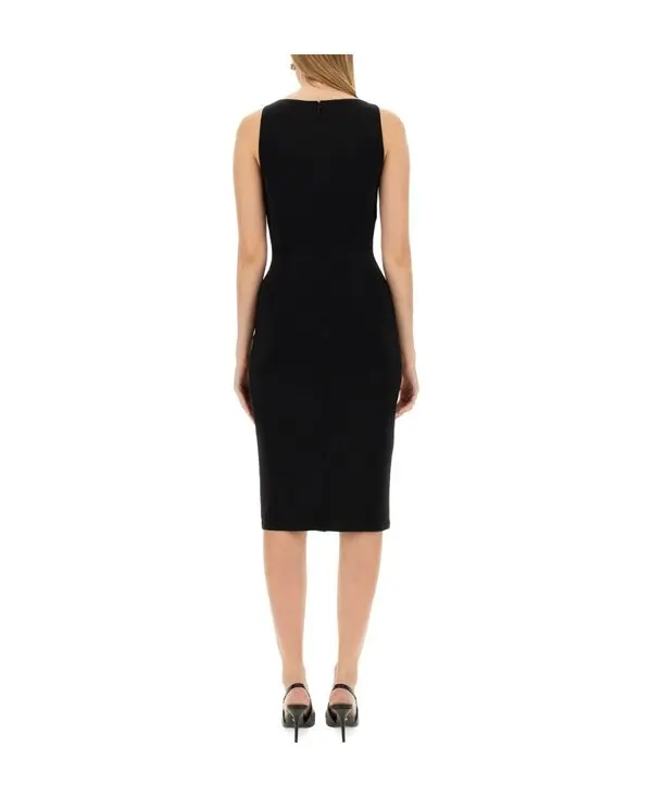 Versace Sleeveless Cowl Neck Midi Dress