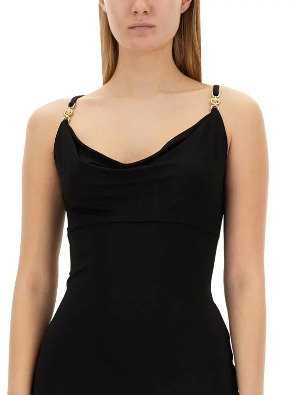 Versace Sleeveless Cowl Neck Midi Dress