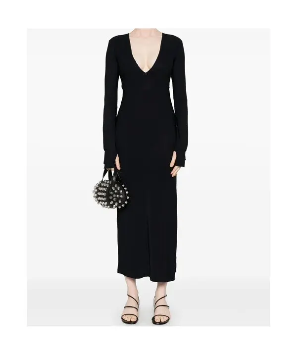 MAISON MARGIELA V-neck Long-sleeve Maxi Dress