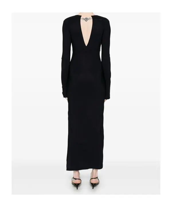 MAISON MARGIELA V-neck Long-sleeve Maxi Dress