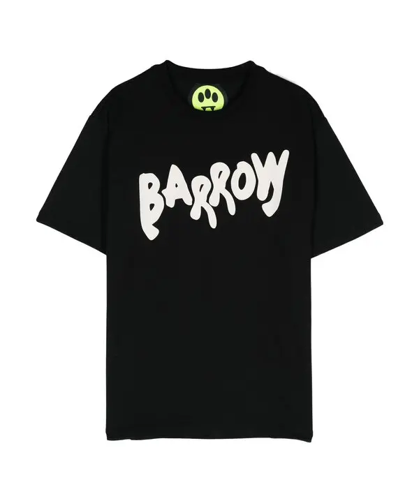 BARROW Smiley Print Cotton T-shirt