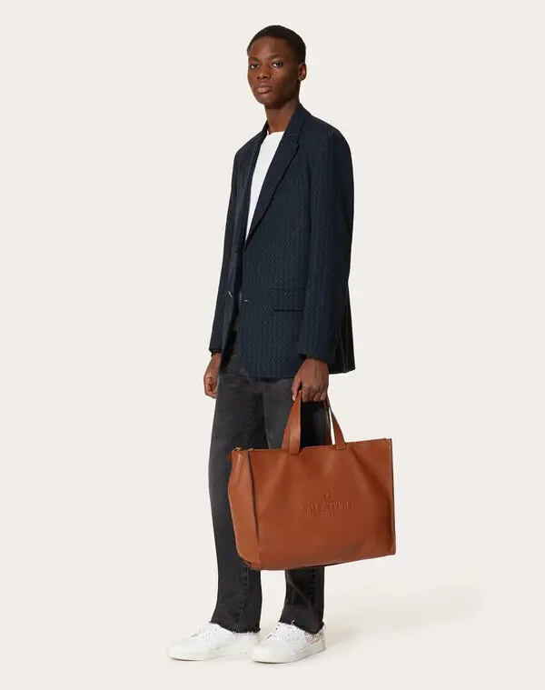 Valentino Garavani Optical Motif Detailed Tailored Jacket - Black