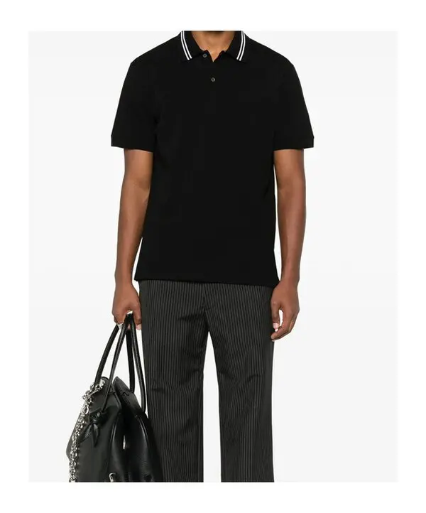 Alexander McQueen Logo Collar Short Sleeved Polo Shirt