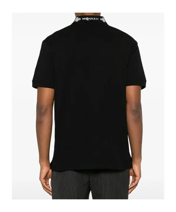 Alexander McQueen Logo Collar Short Sleeved Polo Shirt