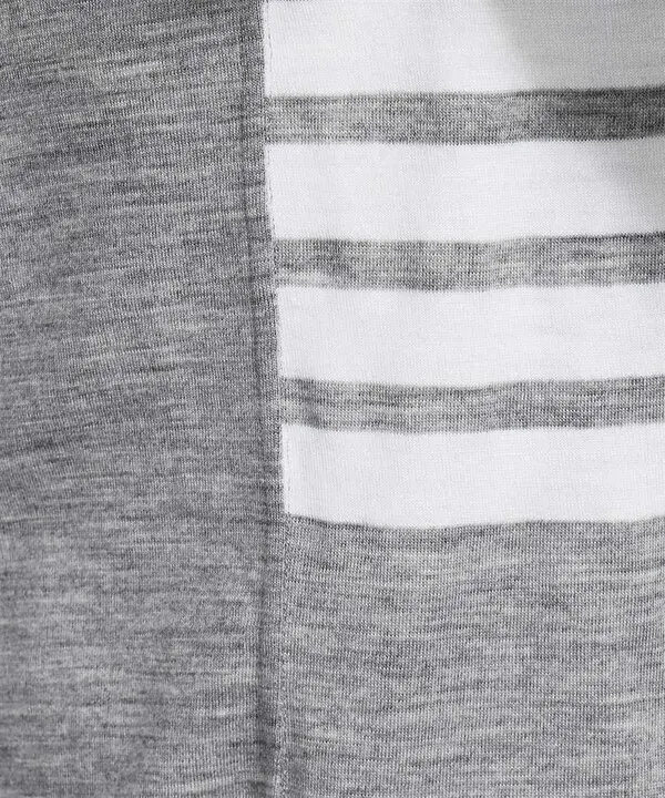 Thom Browne Logo Patch Crewneck T-shirt - Light Gray