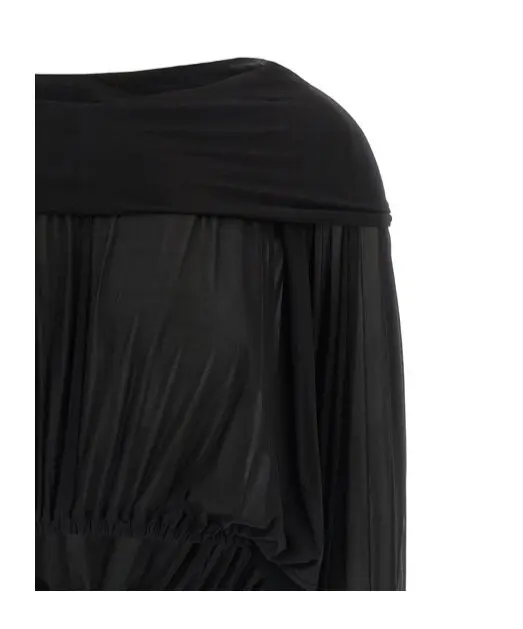 Rick Owens Cropped Hooded Tunic Sweater