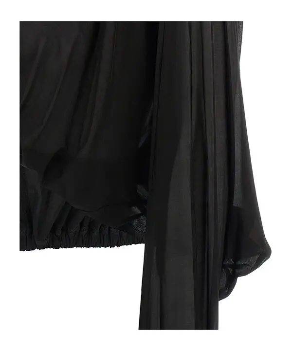 Rick Owens Cropped Hooded Tunic Sweater