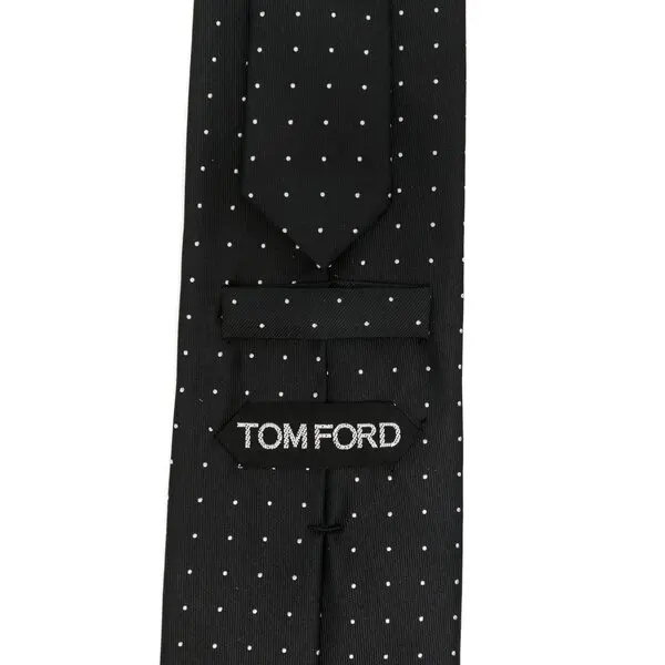TOM FORD Polka Dot Neck Tie - Black