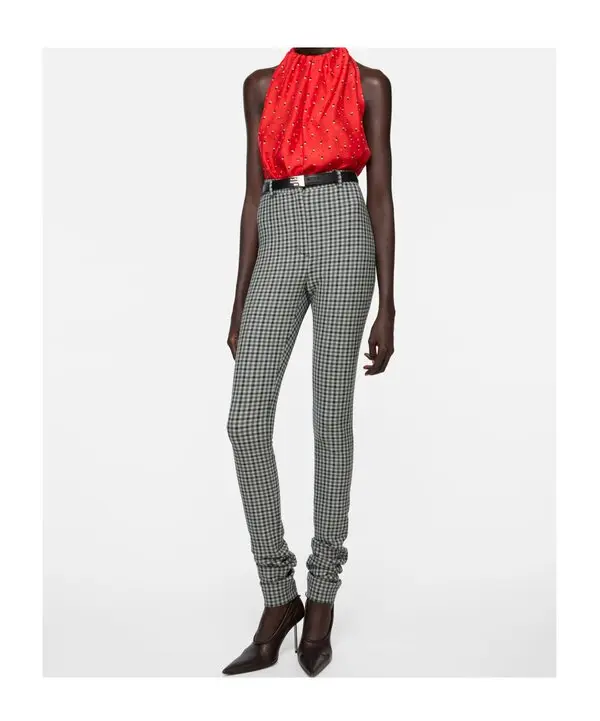 Acne Studios Gingham Check Stretch Wool Trousers