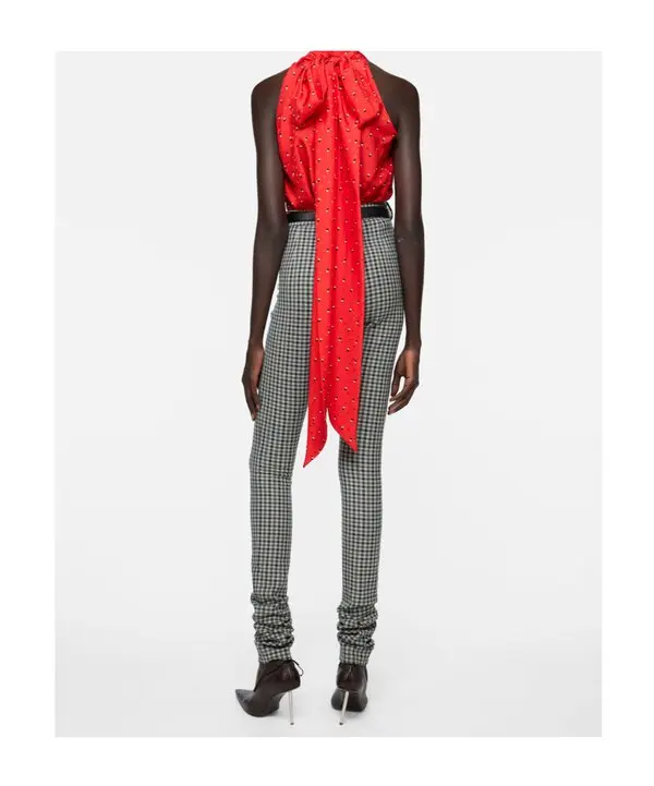 Acne Studios Gingham Check Stretch Wool Trousers