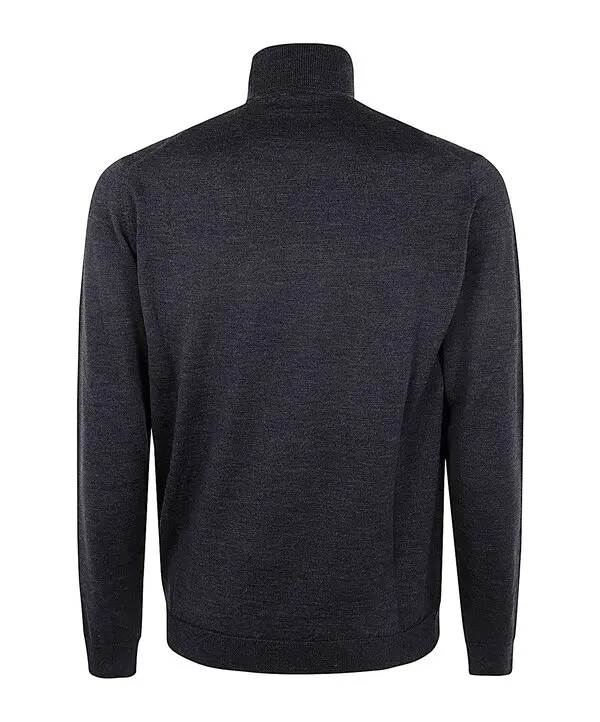 NUUR Turtleneck Sweater With Ribbed Cuffs And Hem - Anthracyte