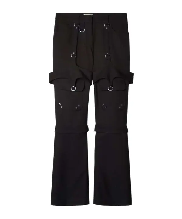 Off-White Buckle Detailed Wide Leg Pants